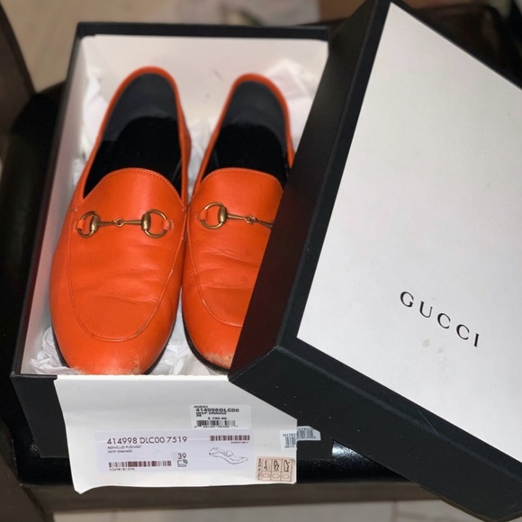 Gucci | Shoes | Orange Gucci Flats Size 39 | Poshmark